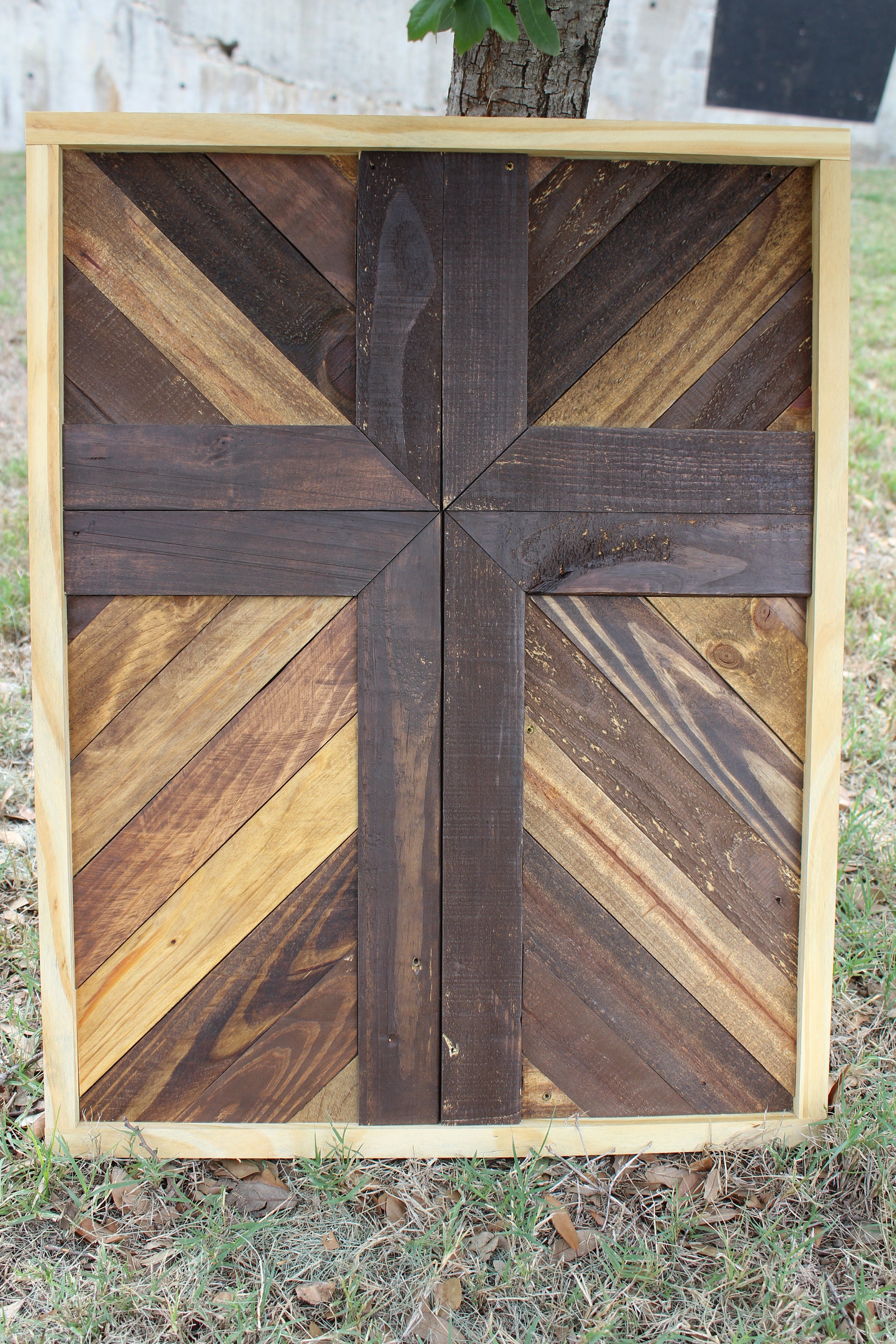 Rustic Wood Cross Mosaic - Etsy