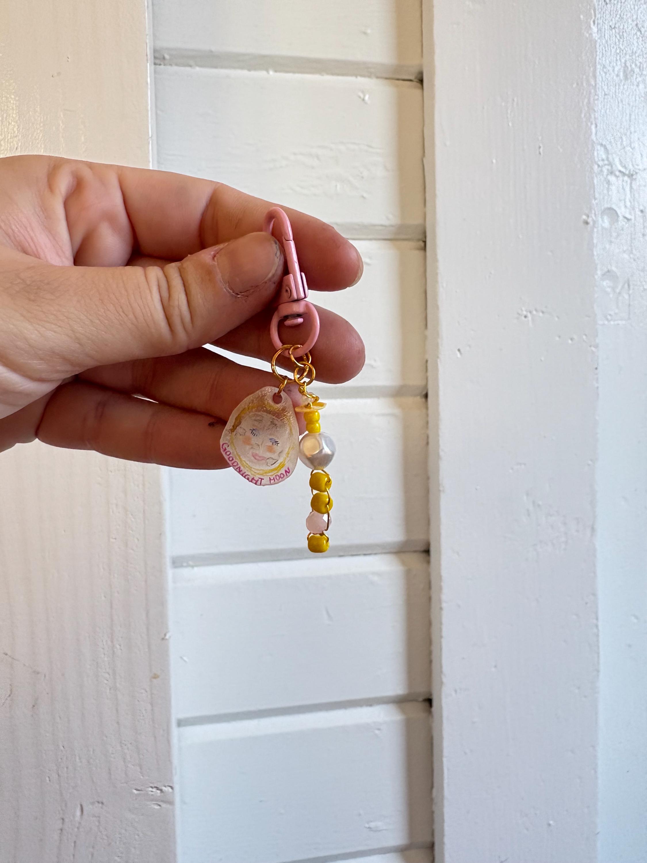 Goodnight Moon Beaded Keychain - Etsy