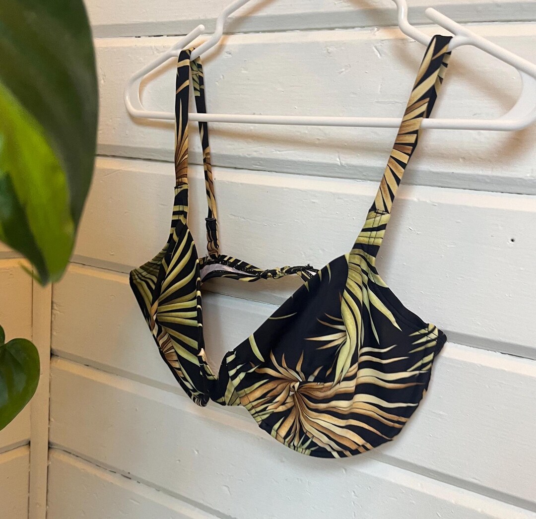 Vintage Liquid Blue Bikini Top - Etsy