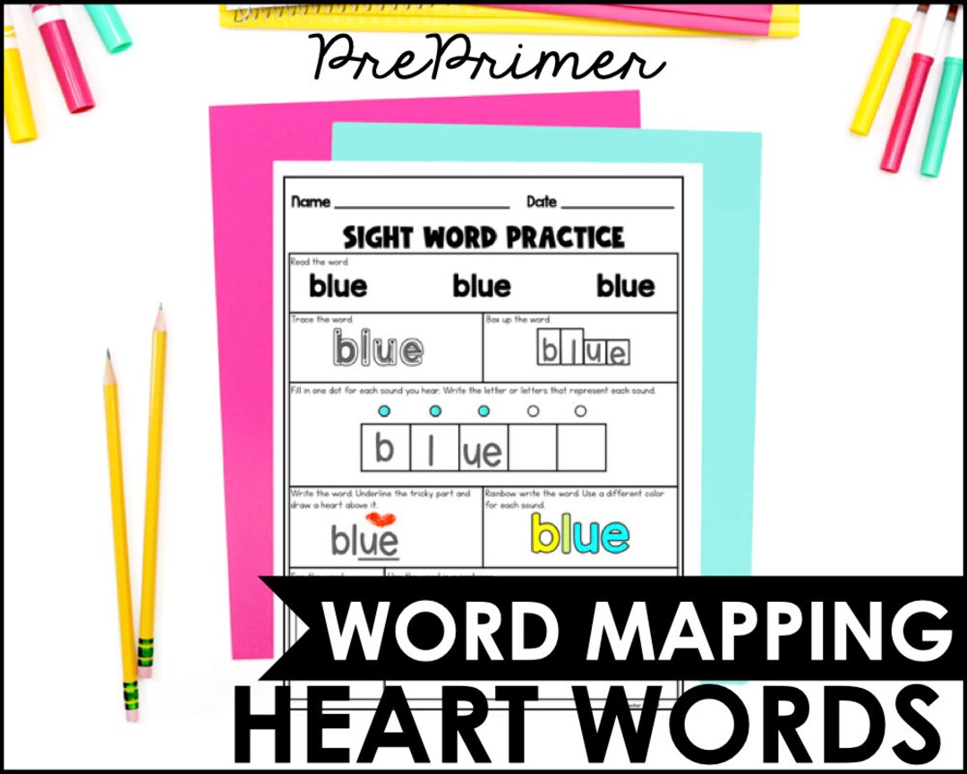Heart Words Science of Reading Sight Word Practice Word - Etsy