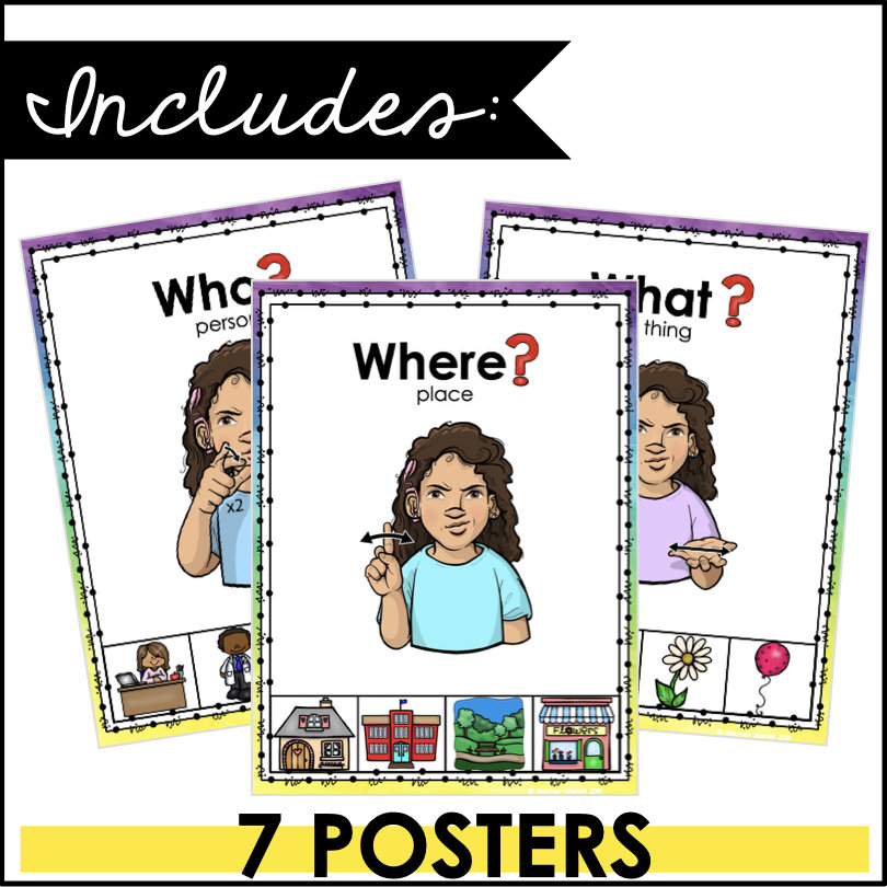 ASL Question Words Posters | WH Words in Sign Language | Printable ...