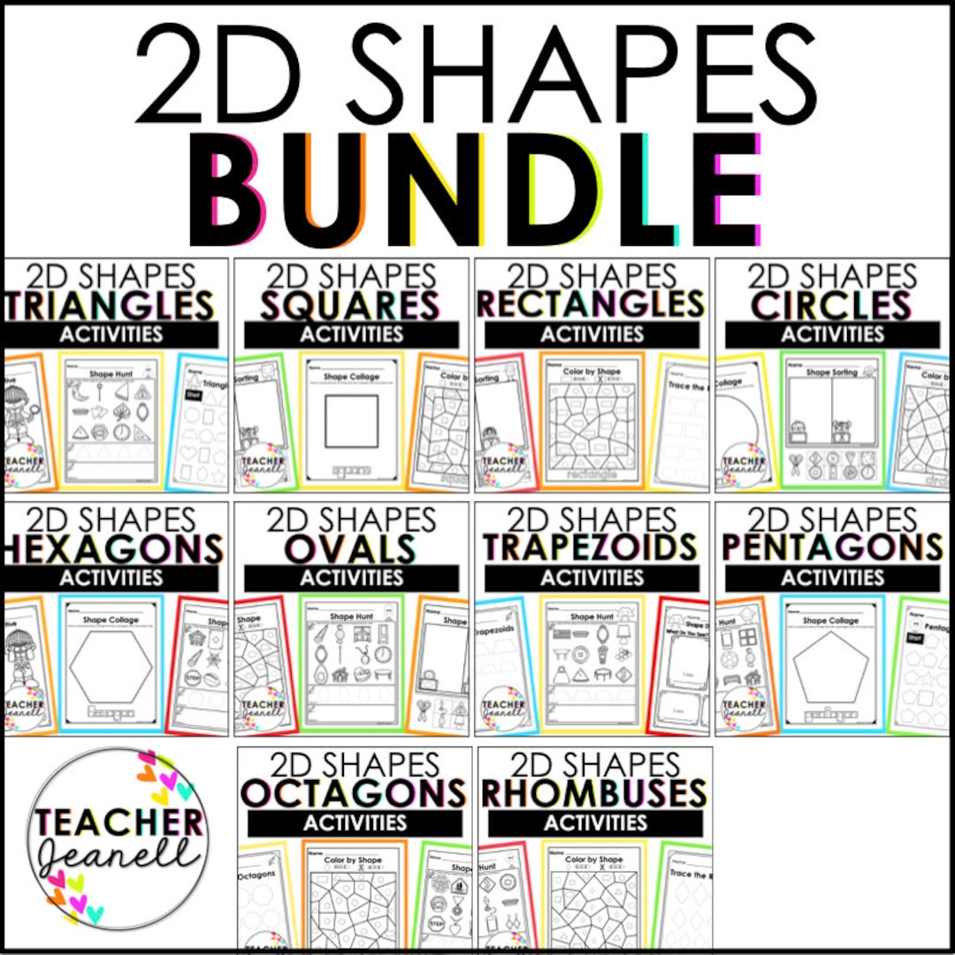 Shape Matching, Learning 2D Shapes, Preschool Learning Binder, Shapes ...