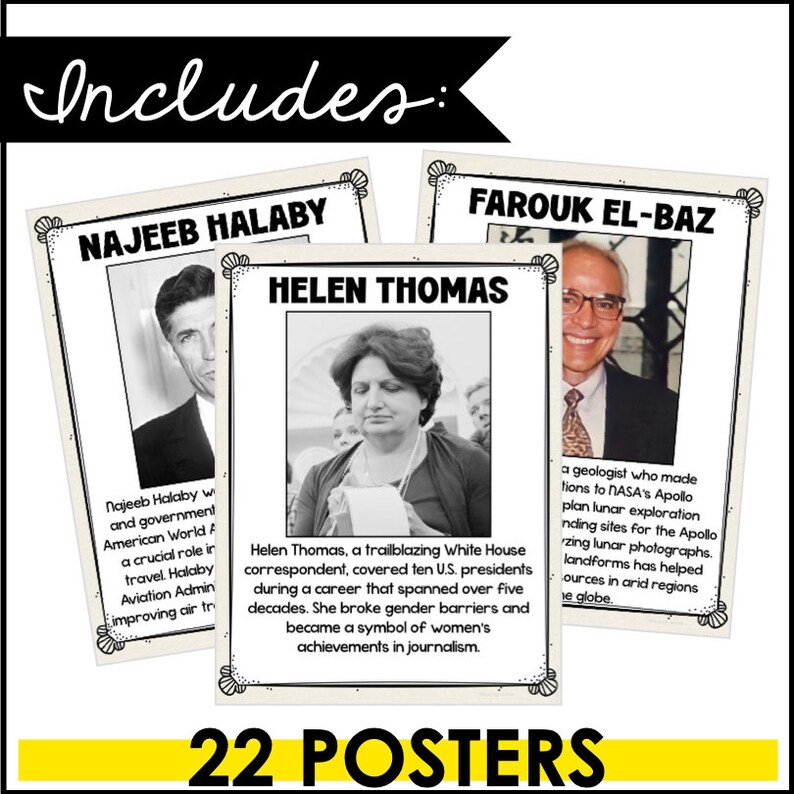 Arab American Heritage Month Posters | Arab American Leaders Bulletin ...