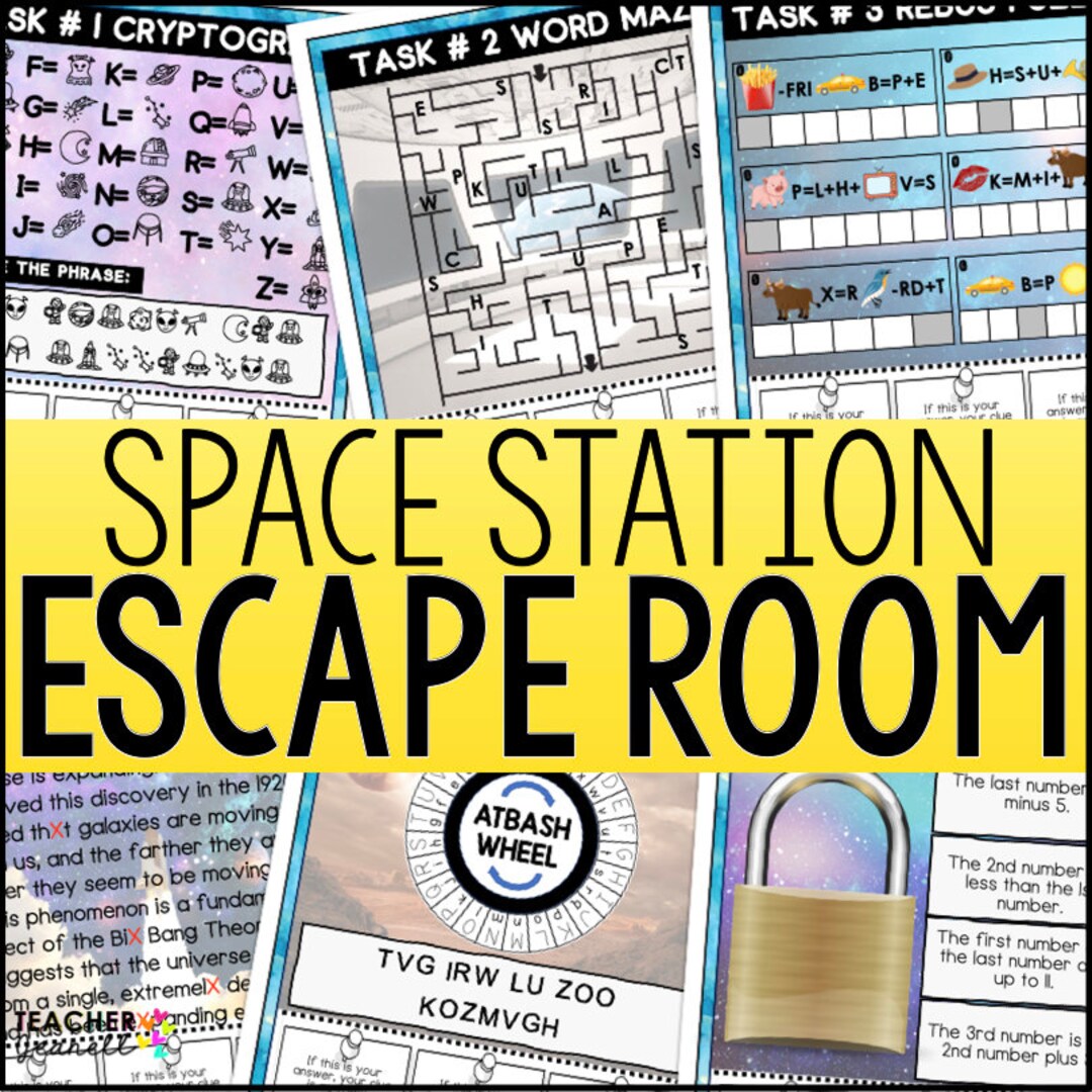 Escape Room for Kids, Space Adventure Escape Room, Printable Puzzles ...
