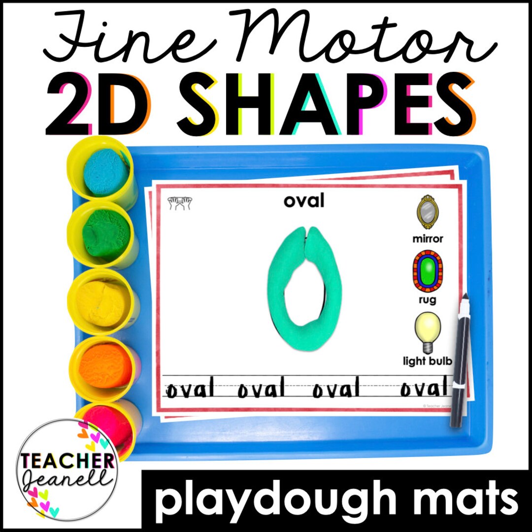 Shapes Playdough Mats, Fine Motor Activities - Etsy