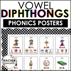 Phonics Posters, Diphthong Posters, Classroom Posters, Educational ...