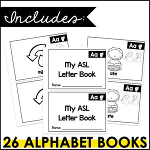 ASL Alphabet Books: Sign Language Learning (PDF Download) - Etsy