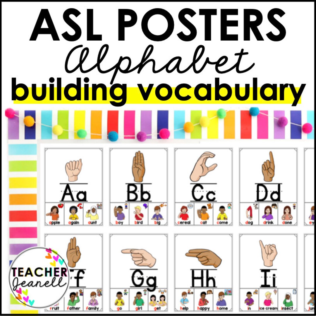 ASL Posters, ASL Alphabet Posters, American Sign Language Posters, ASL ...