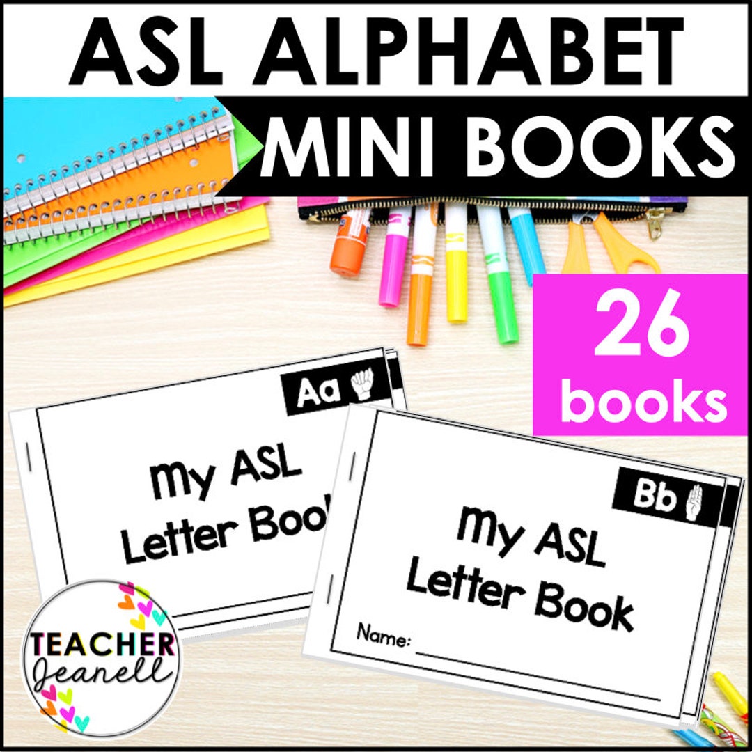 ASL Alphabet Books: Sign Language Learning (PDF Download) - Etsy