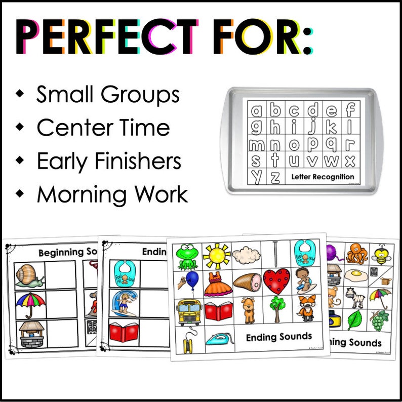 Alphabet Magnetic Letter Center: Beginning Sounds Activity (PDF Pattern ...