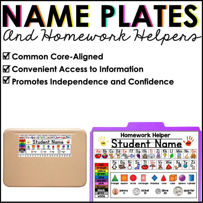 Editable Desk Name Plates | K–1 Homework Helper | Printable Student ...