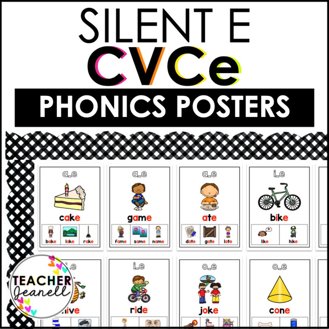 Cvce Posters, Silent E Posters, Phonics Phonics, Classroom Posters ...