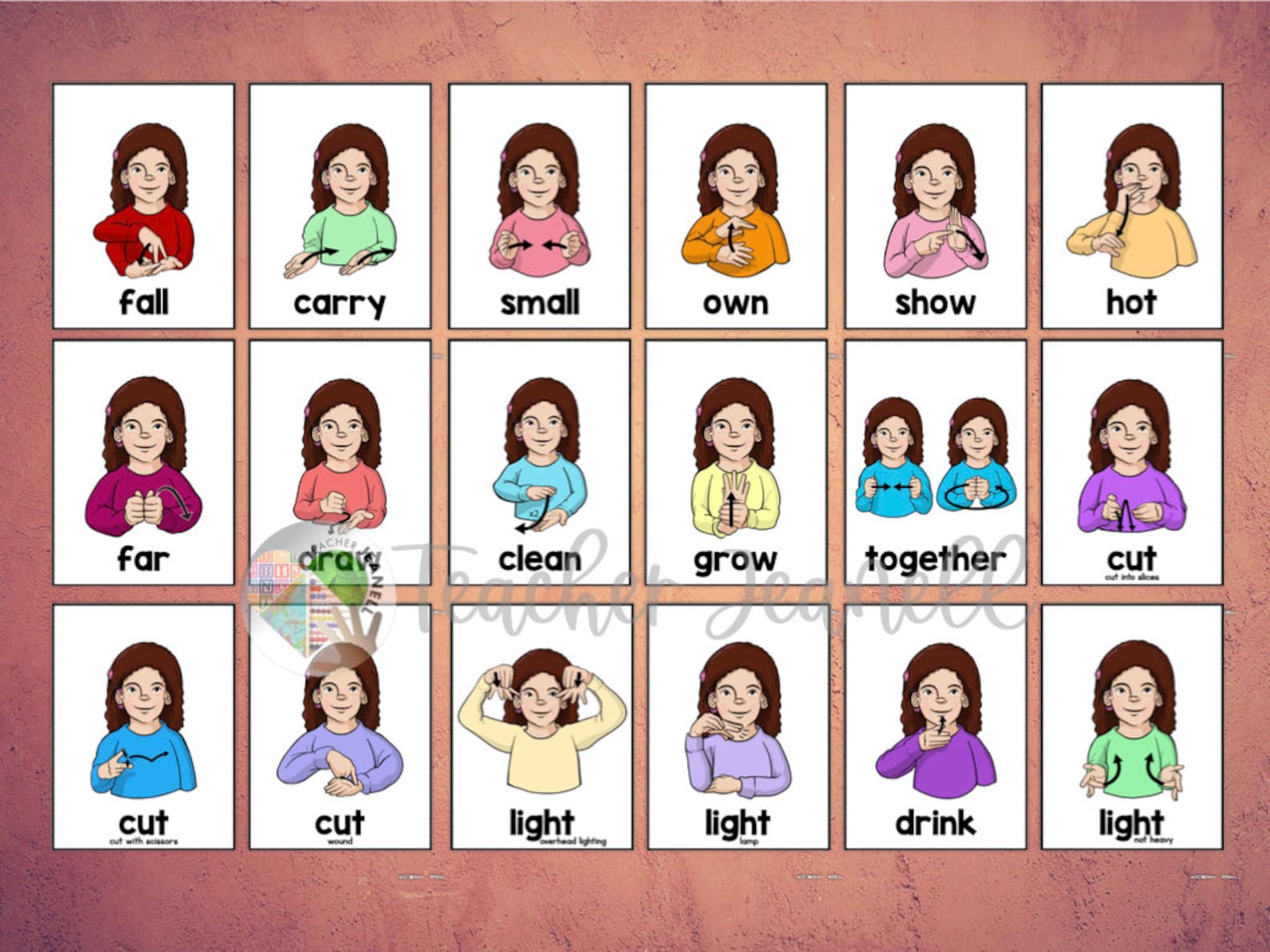 ASL Third Grade Sight Word Mini Posters ASL Printable | Etsy