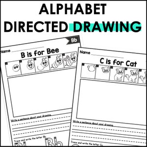 Alphabet Worksheets Alphabet Directed Drawing Directed - Etsy