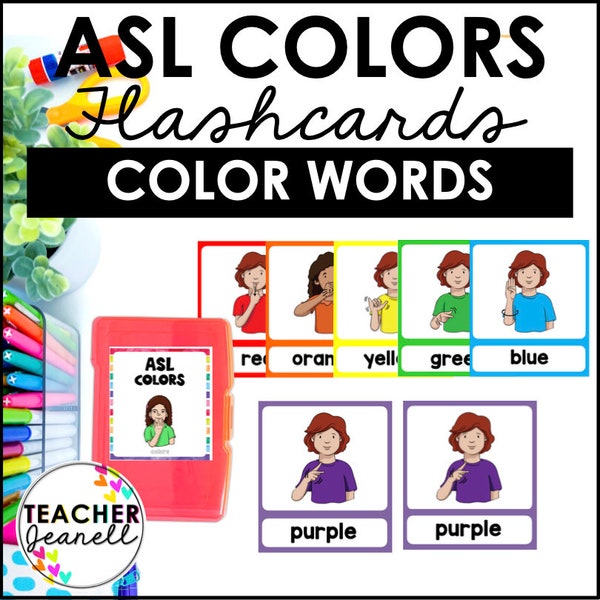 Colors Flashcards - Etsy