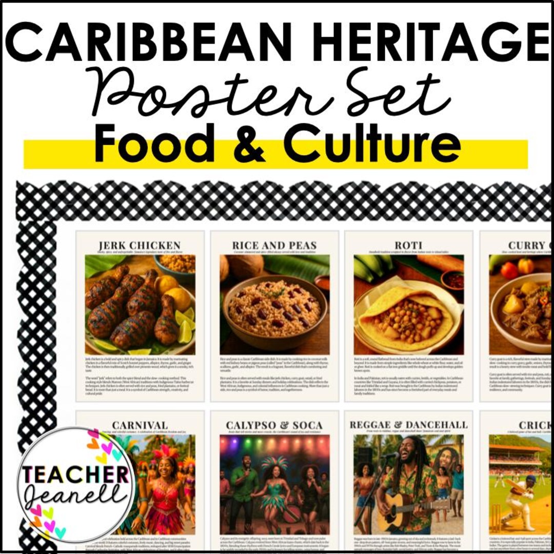 Caribbean Heritage Month Posters: Classroom Bulletin Board (PDF ...
