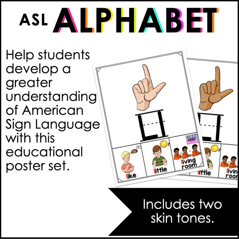 ASL Alphabet Posters | Sign Language Classroom Decor | Manual Alphabet ...
