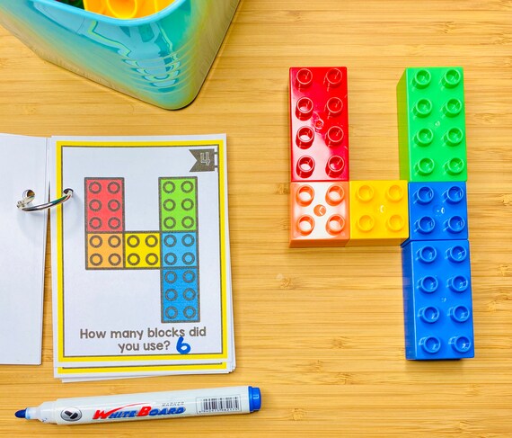 Number Cards Building Blocks Number Flash Cards Number | Etsy
