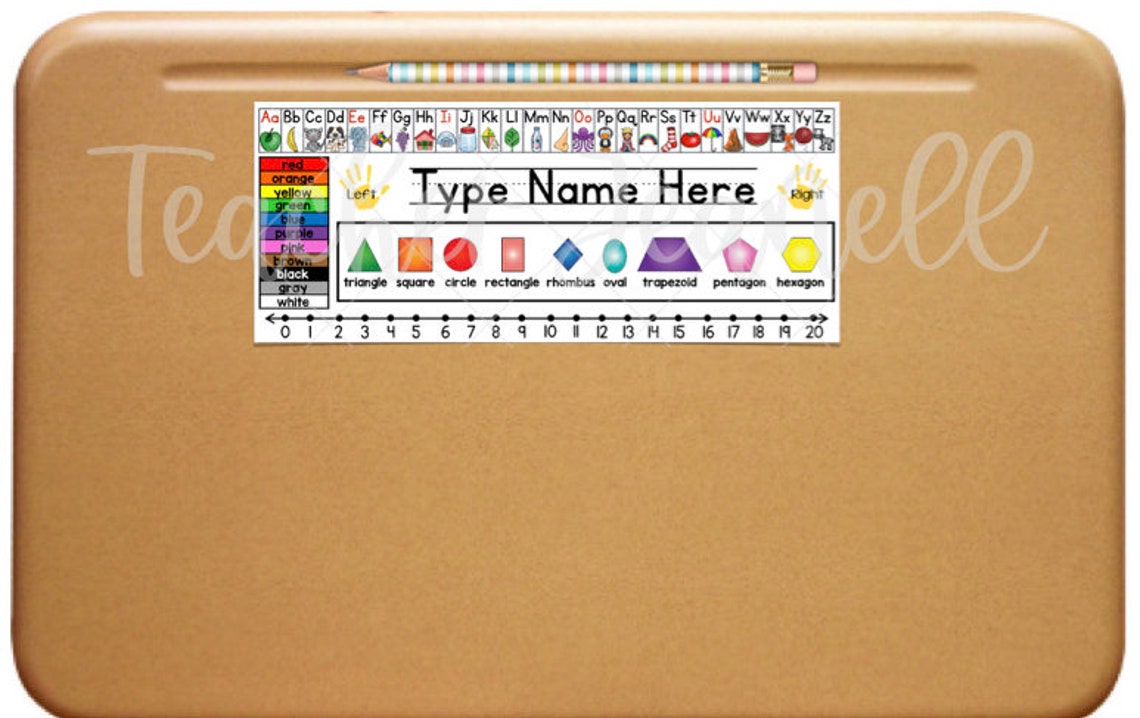 Desk Name Tags Kindergarten Editable Desk Name Plate Student - Etsy