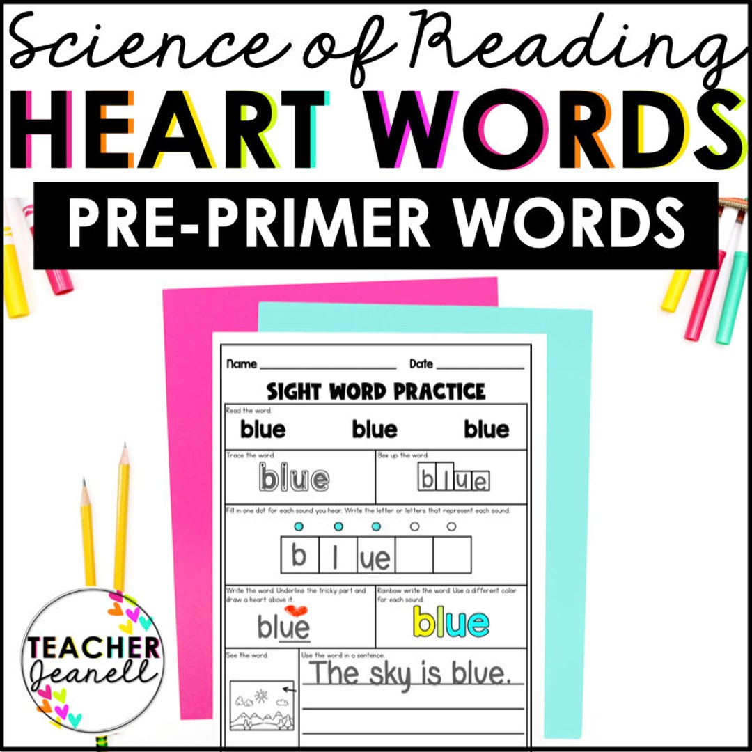 Heart Words Science of Reading Sight Word Practice, Word Mapping ...