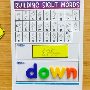 ASL Building Sight Words American Sign Language ASL Mat | Etsy