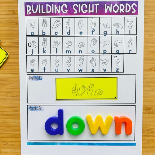 ASL Building Sight Words American Sign Language ASL Mat | Etsy