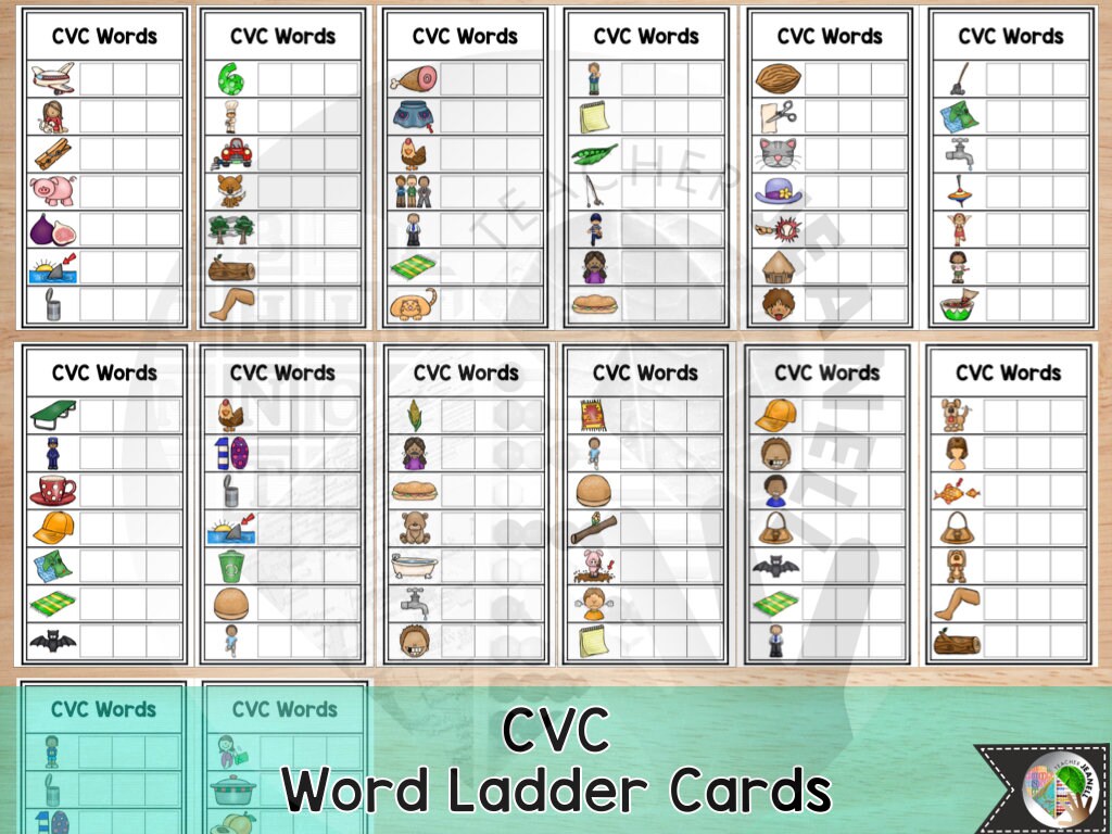 Short Vowels Word Ladder Word Chain CVC Words Word Family - Etsy