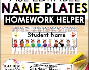 ASL & English Educational Desk Plates - Multifunctional Sign Language ...