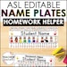 ASL & English Educational Desk Plates - Multifunctional Sign Language ...