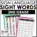 ASL Second Grade Sight Words Chart American Sign Language - Etsy