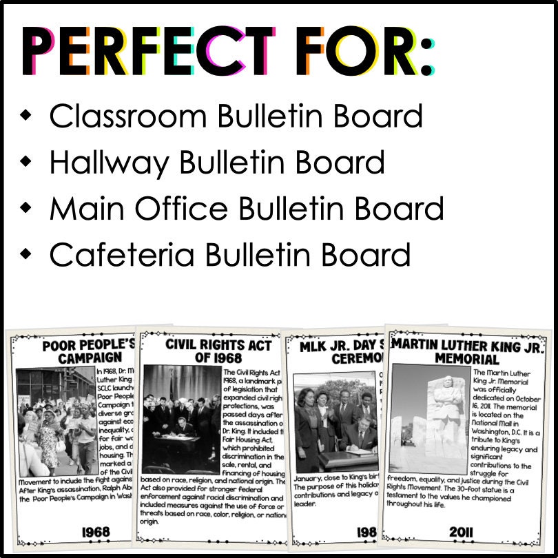 Martin Luther King Jr Posters | Civil Rights Movement Bulletin Board ...
