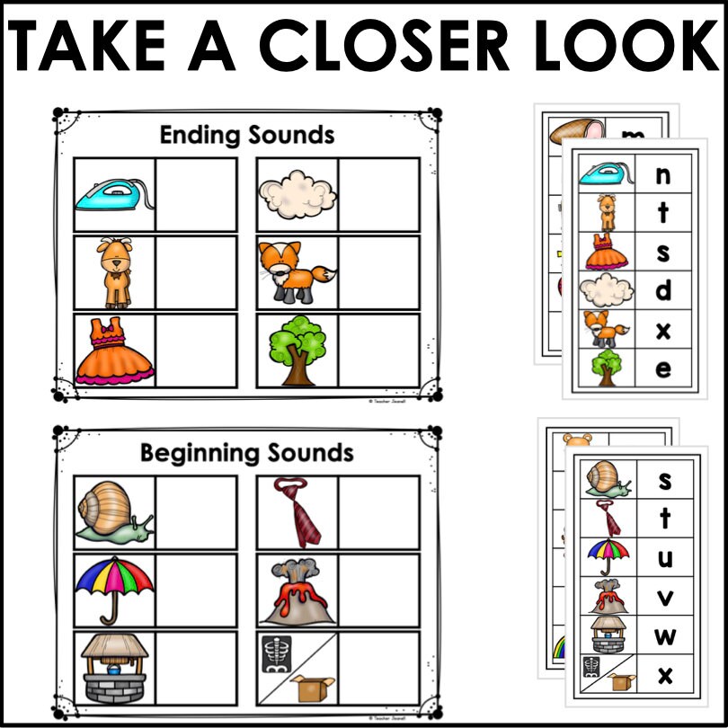 Alphabet Magnetic Letter Center: Beginning Sounds Activity (PDF Pattern ...