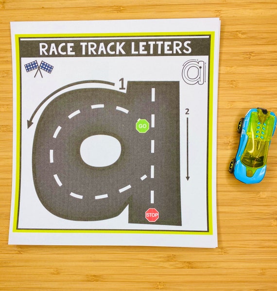 Alphabet Cards Race Track Lowercase Letters Letter - Etsy