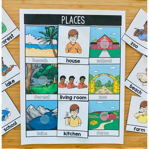 ASL Places Matching Activity, ASL Nouns File Folder Activity, ASL ...