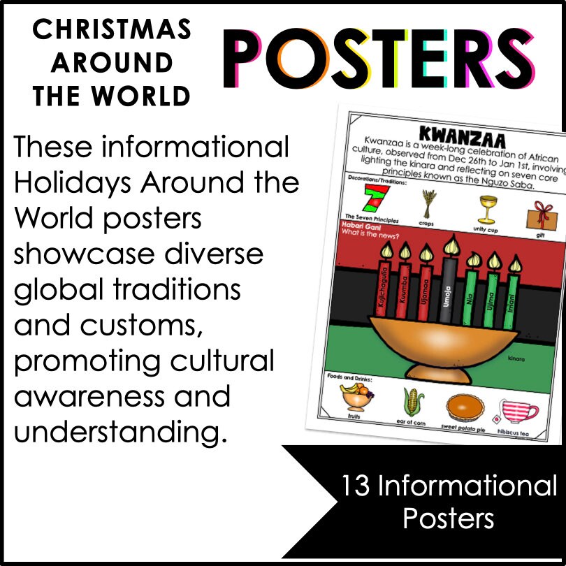 Christmas Around the World Posters | Winter Holidays Classroom Decor ...