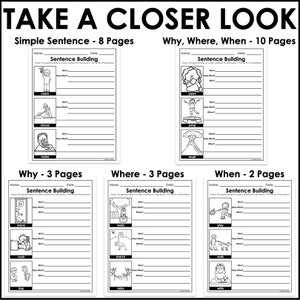 Sentence Structure, Sentence Building, Action Verbs - Naming & Telling ...