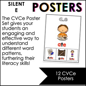 Cvce Posters, Silent E Posters, Phonics Phonics, Classroom Posters ...