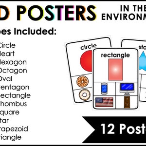 Shape Posters, 2D Shape Posters, 2D Shapes in the Environment Posters ...