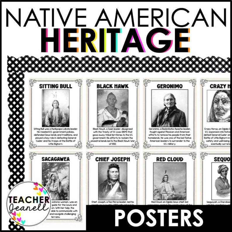 Native American Heritage Month Posters: Famous Figures (PDF) - Etsy