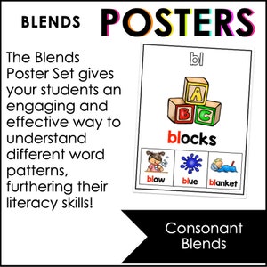 Blends Posters, Consonant Blends, Phonics Posters, Classroom Posters ...