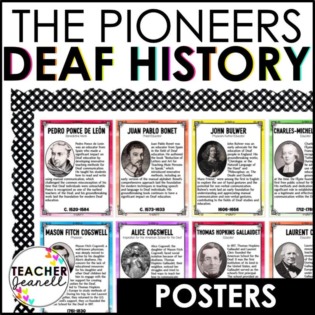 Deaf History Month Bulletin Board, Famous People in Deaf History ...