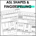 ASL Shapes and Fingerspelling Shape Recognition Worksheets - Etsy