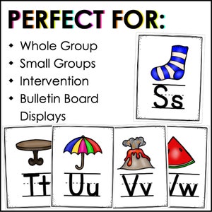 Alphabet Posters Beginning Sound Phonics Posters Sound Wall - Etsy