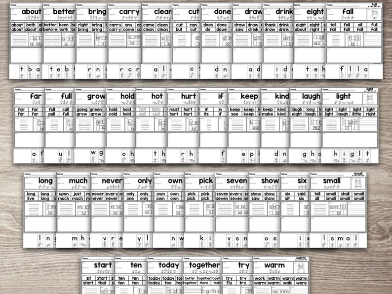 ASL Third Grade Sight Word Printable ASL Printable Sign | Etsy