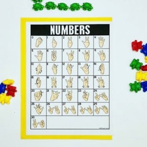 ASL Number Chart 0-30, Sign Language Printable Number Charts, ASL ...