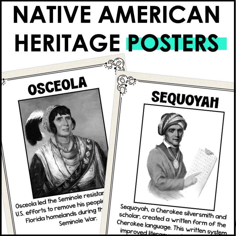 Native American Heritage Month Bulletin Board Display Famous - Etsy