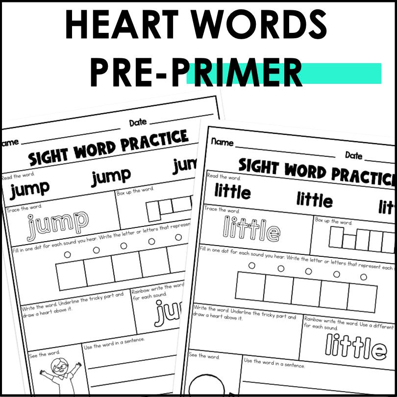 Heart Words Science of Reading Sight Word Practice Word - Etsy