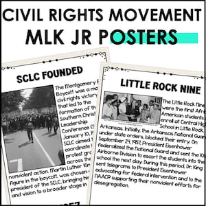 Martin Luther King Jr. Posters: Civil Rights Movement Bulletin Board ...