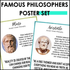Famous Philosophers Bulletin Board Poster Set, Philosophy Posters ...