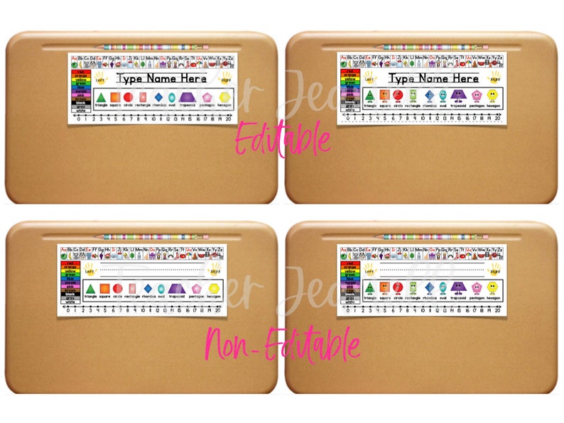Desk Name Tags Kindergarten Editable Desk Name Plate Student - Etsy